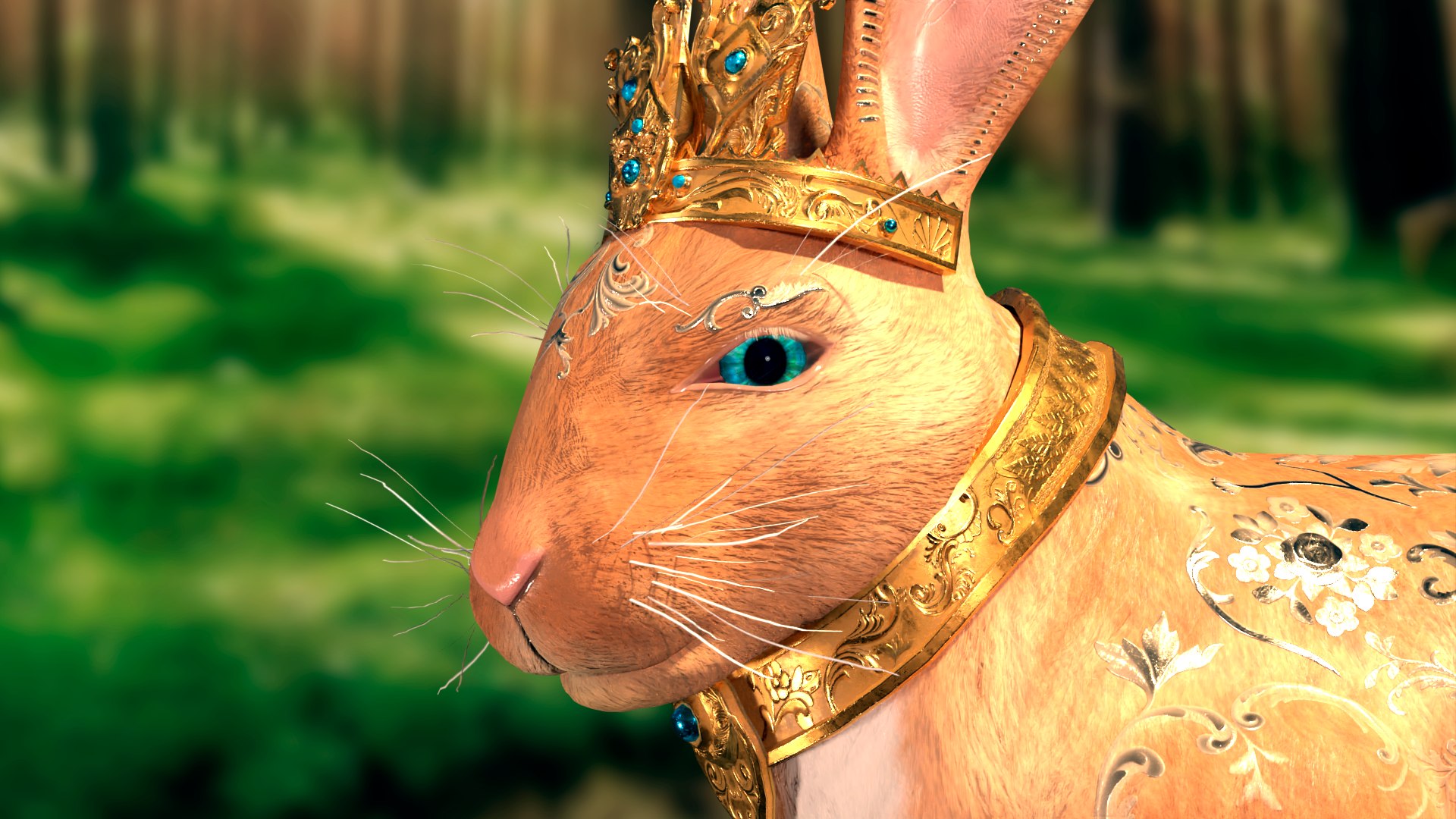 Fantasy Golden Rabbit 3D - TurboSquid 2131395