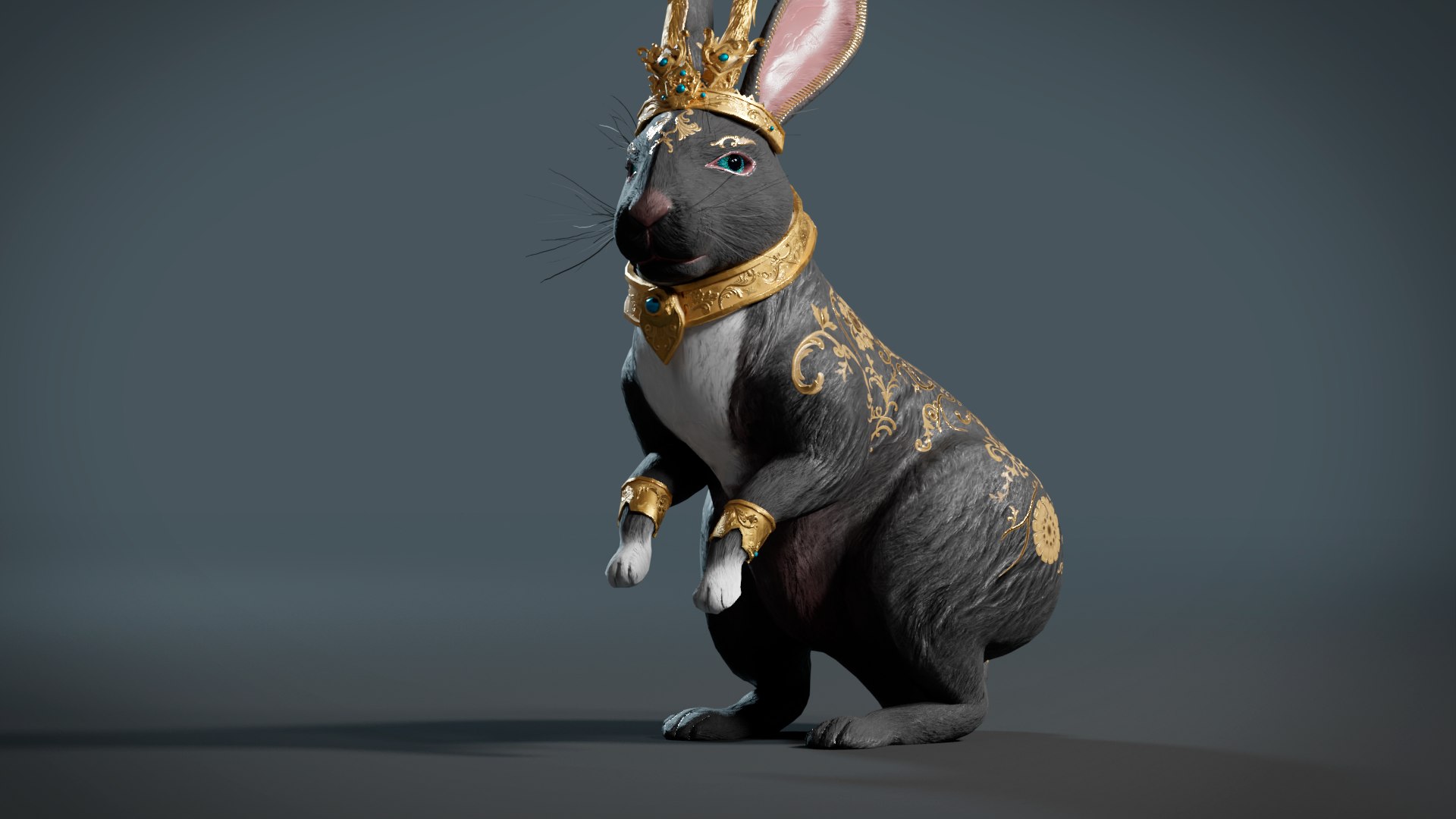 Fantasy Golden Rabbit 3D - TurboSquid 2131395