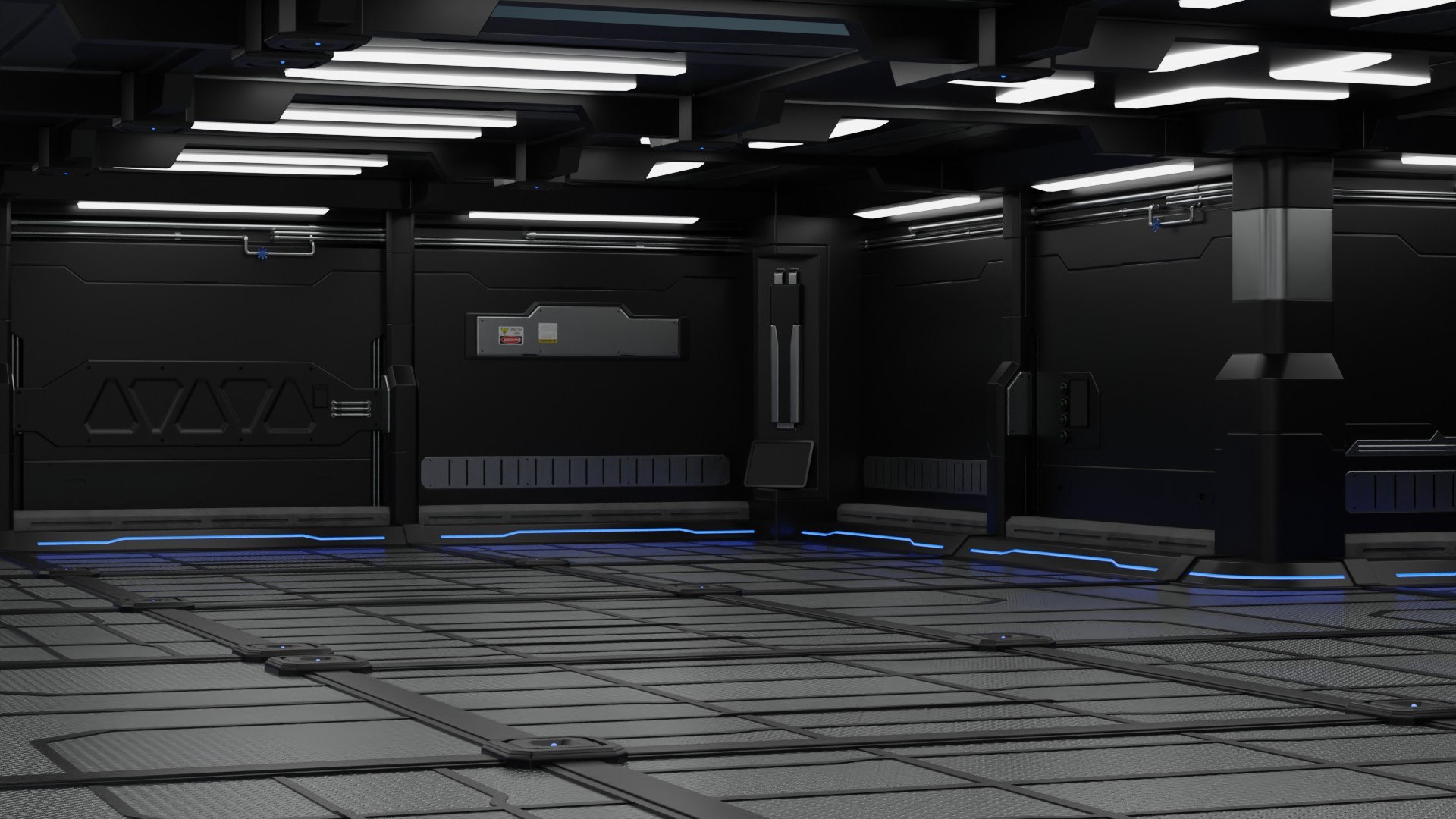 3D Model Sci Fi Modular Interior 1B - TurboSquid 1829652