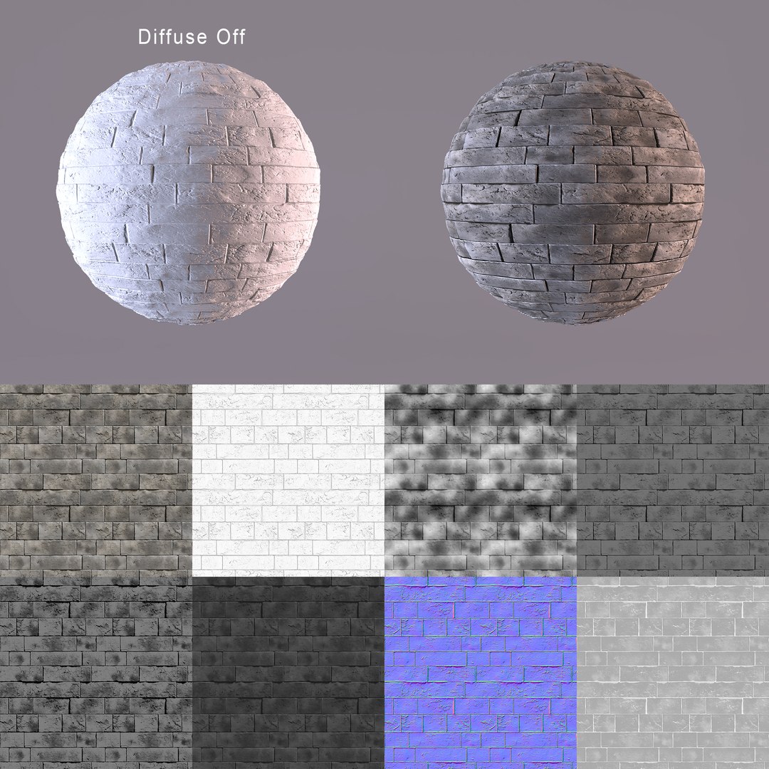 3D Cinder Block Wall 01 Texture - Seamless - TurboSquid 2131432