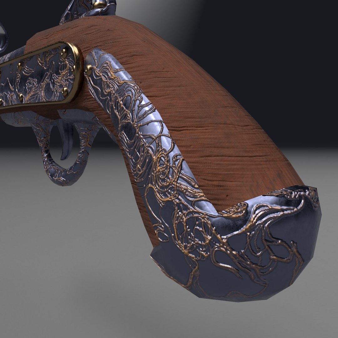 Flintlock Pistol 3D Model - TurboSquid 1351336