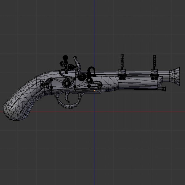 Flintlock pistol 3D model - TurboSquid 1351336