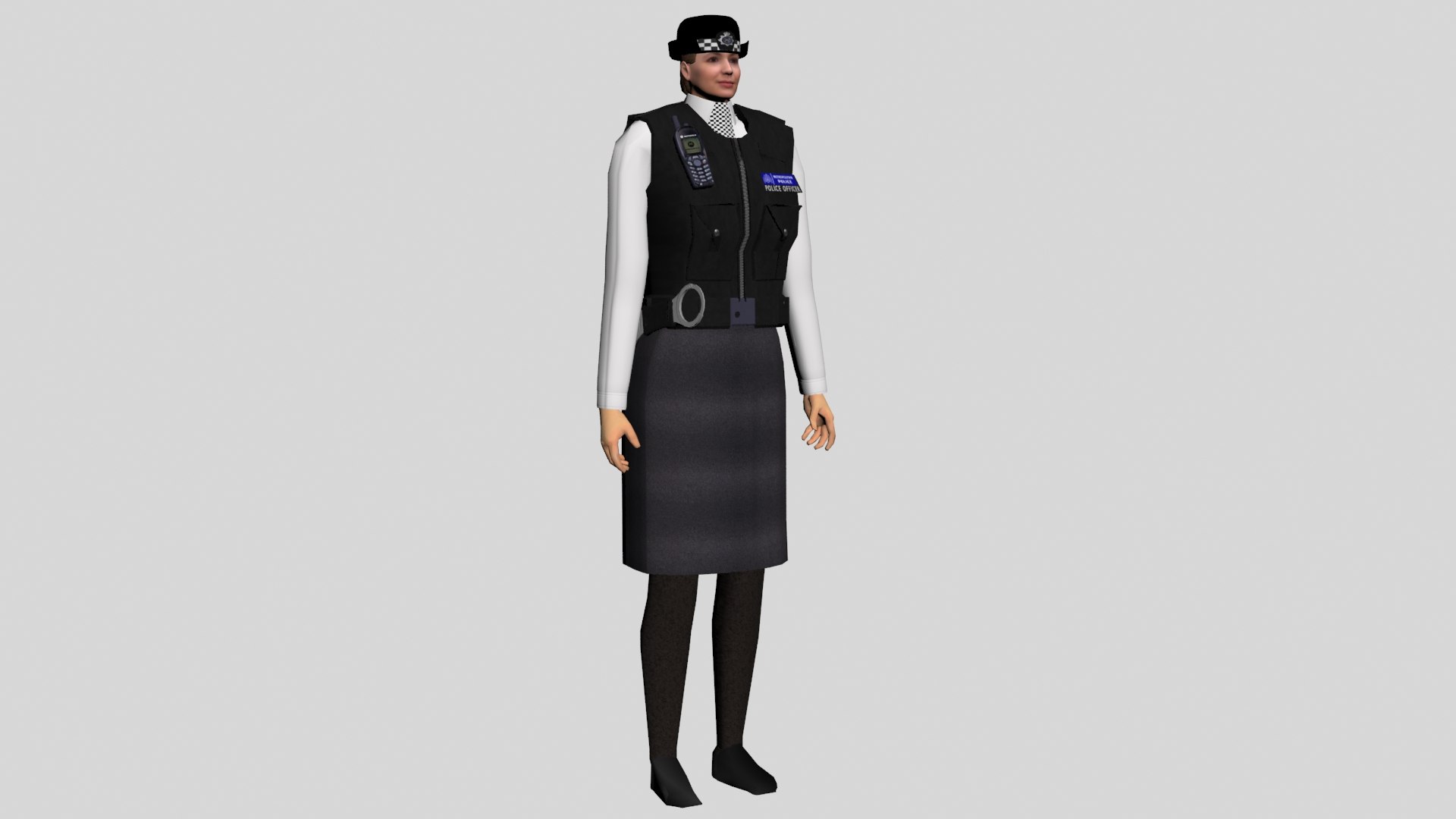 3d British Police Model