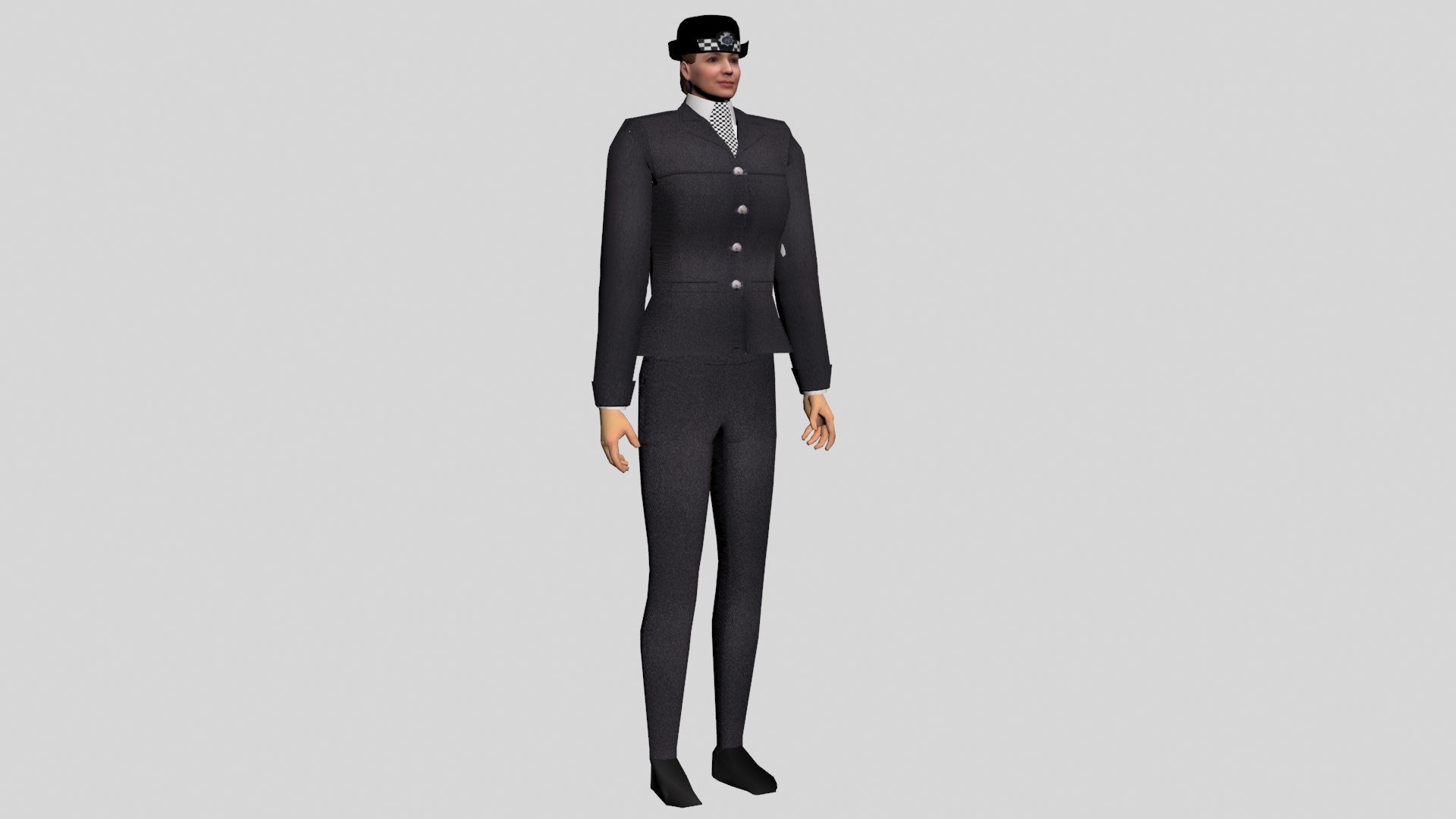 3d British Police Model