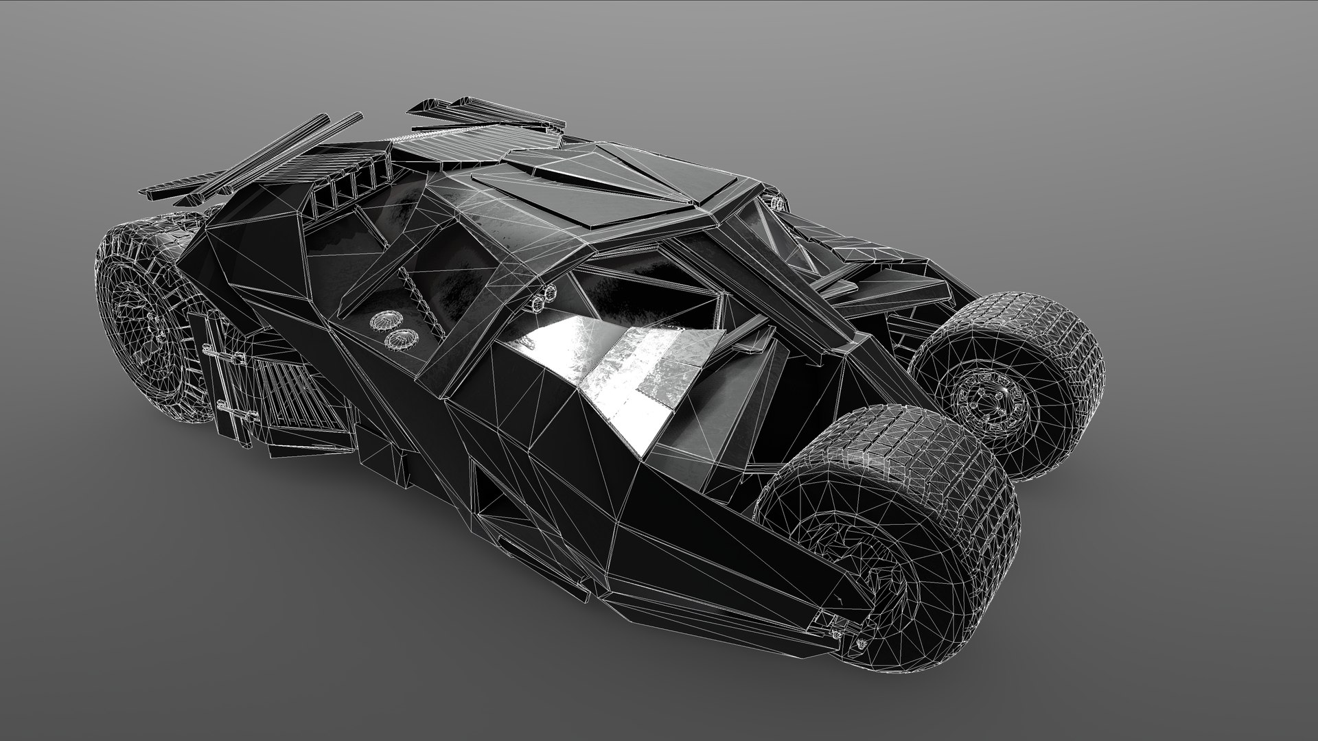 The Dark Knights Batmobil 3D Model - TurboSquid 2316995