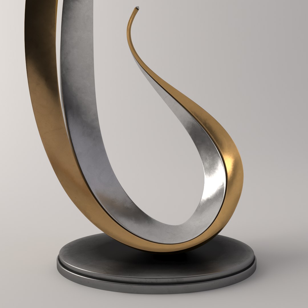 3D Model Realistic Metal Abstract Sculpture - TurboSquid 1274201