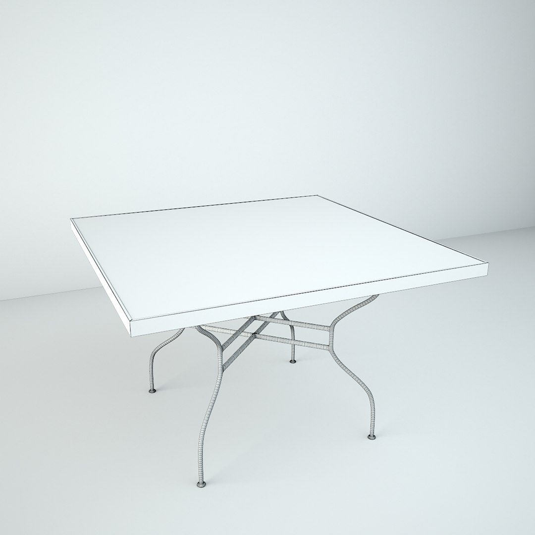 Square Mosaic Dining Table 2 3D Model - TurboSquid 2130119