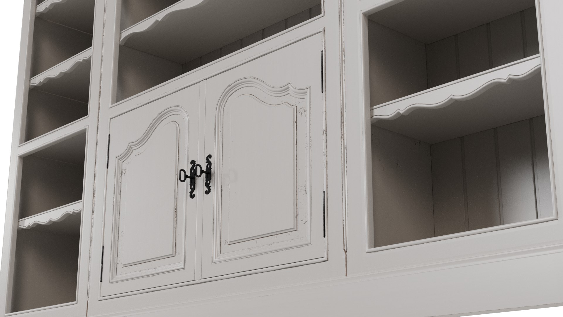 3D Marseille Library Of 3 Bookcases - TurboSquid 2274746