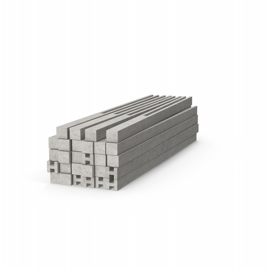 3D Model Stack Of Concrete Slabs - TurboSquid 2071878