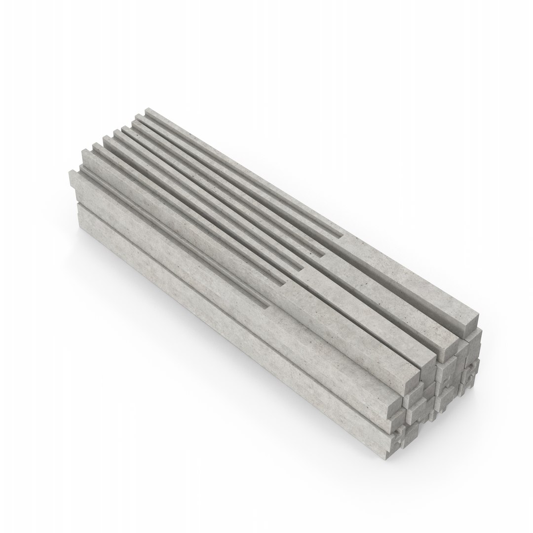 3D Model Stack Of Concrete Slabs - TurboSquid 2071878