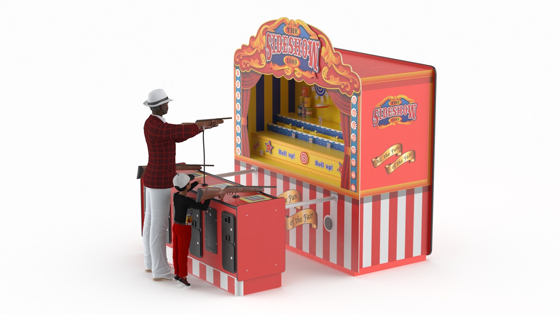 3D Carnival Shooting Game With Characters - TurboSquid 2354641