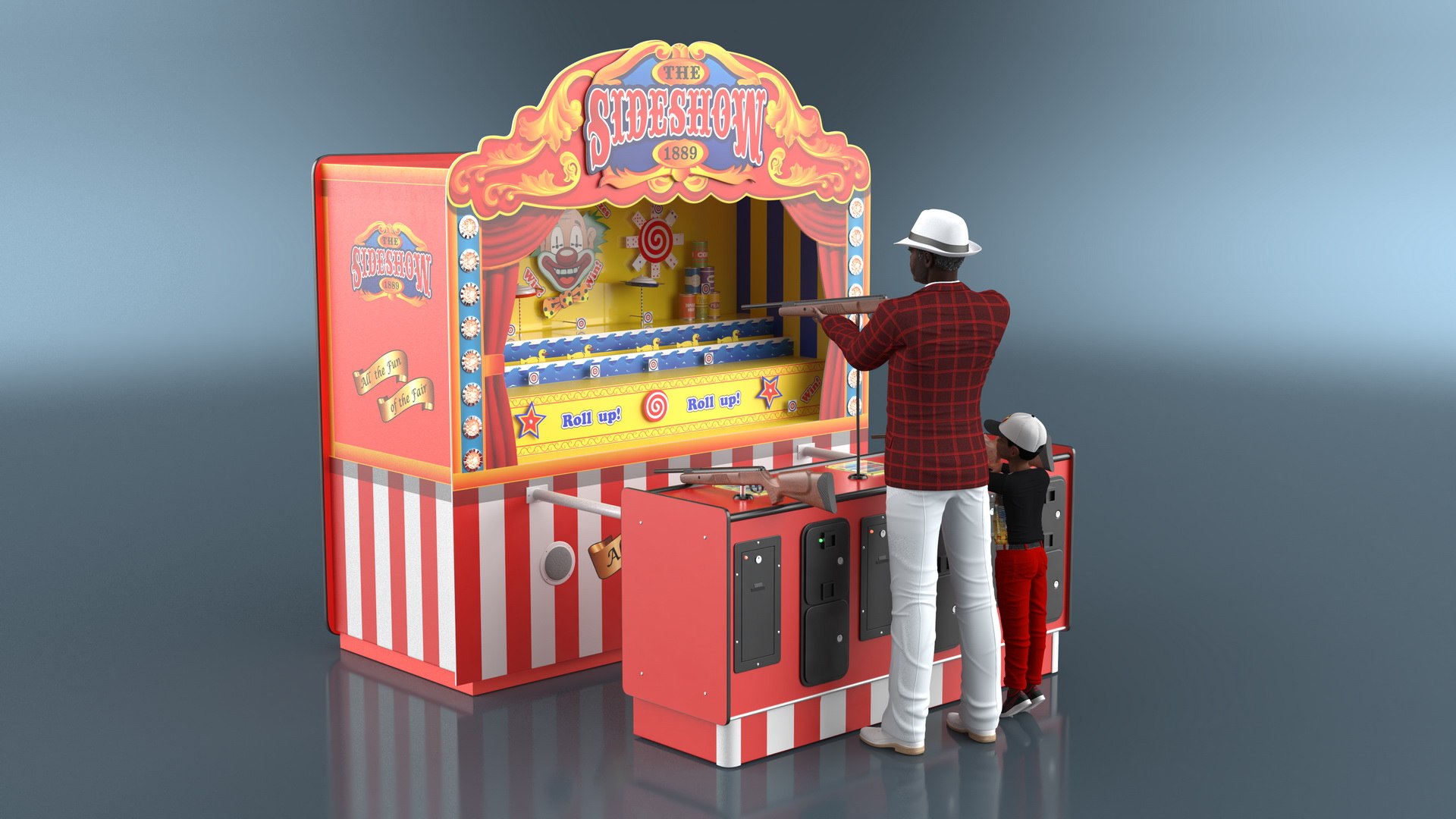 3D Carnival Shooting Game With Characters - TurboSquid 2354641