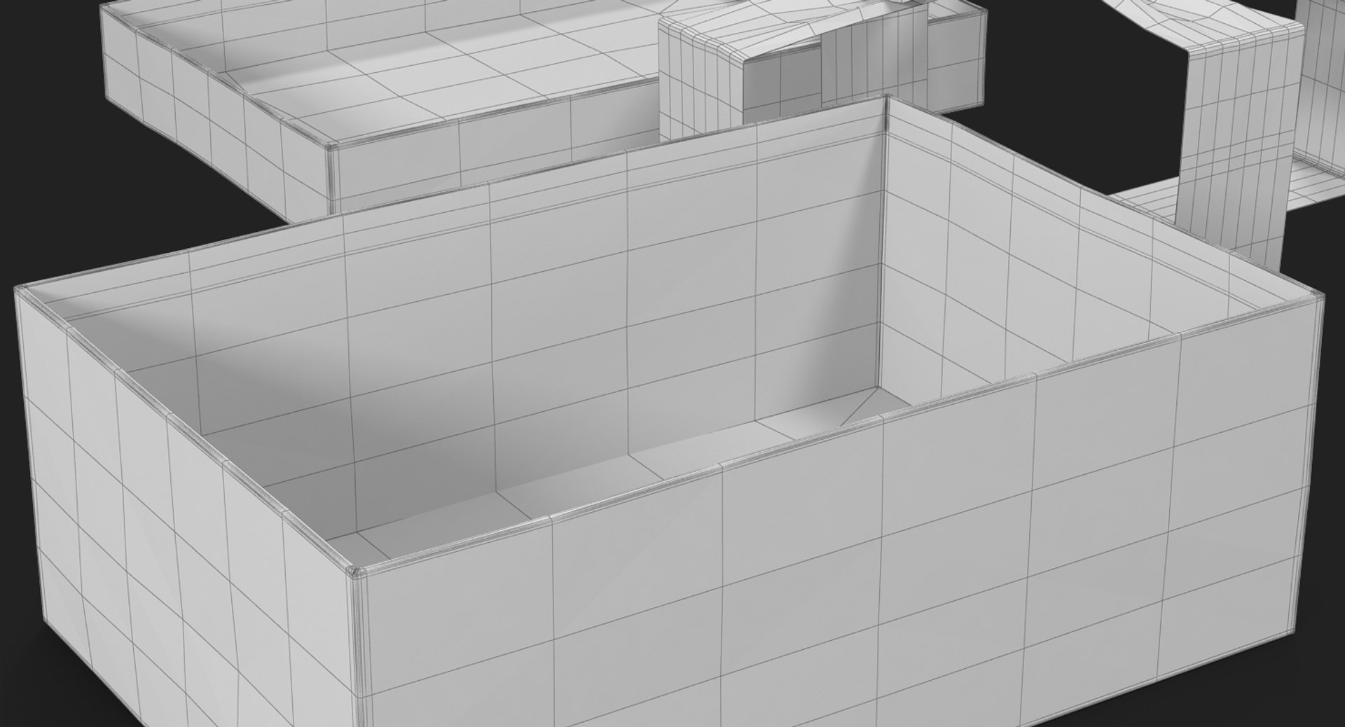 3D gift box red 4 model - TurboSquid 1202105