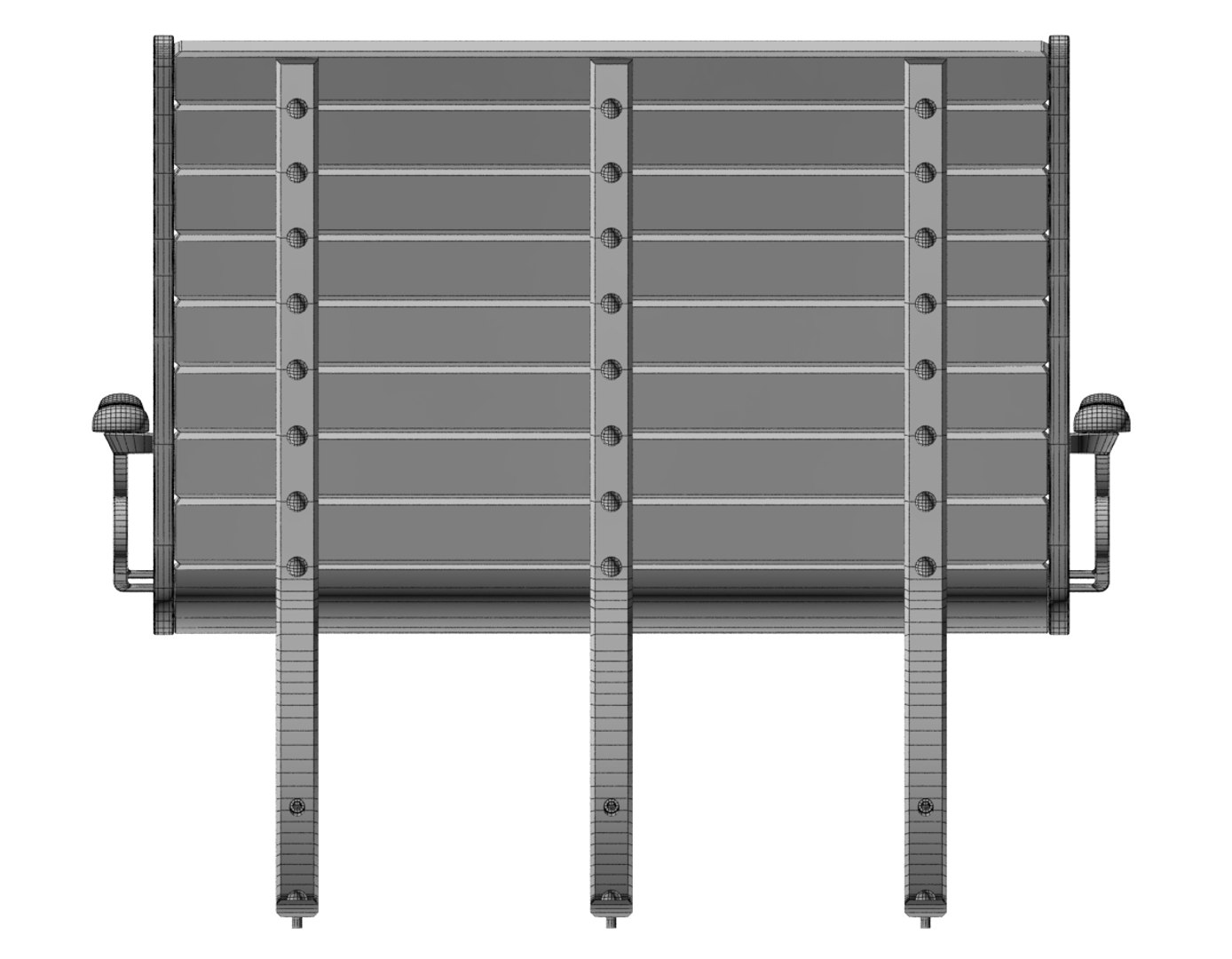 Trolley Bench 3D Model - TurboSquid 1461043