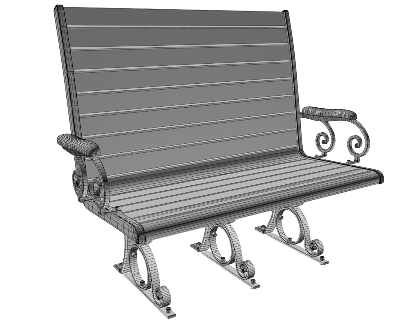 Trolley Bench 3D Model - TurboSquid 1461043