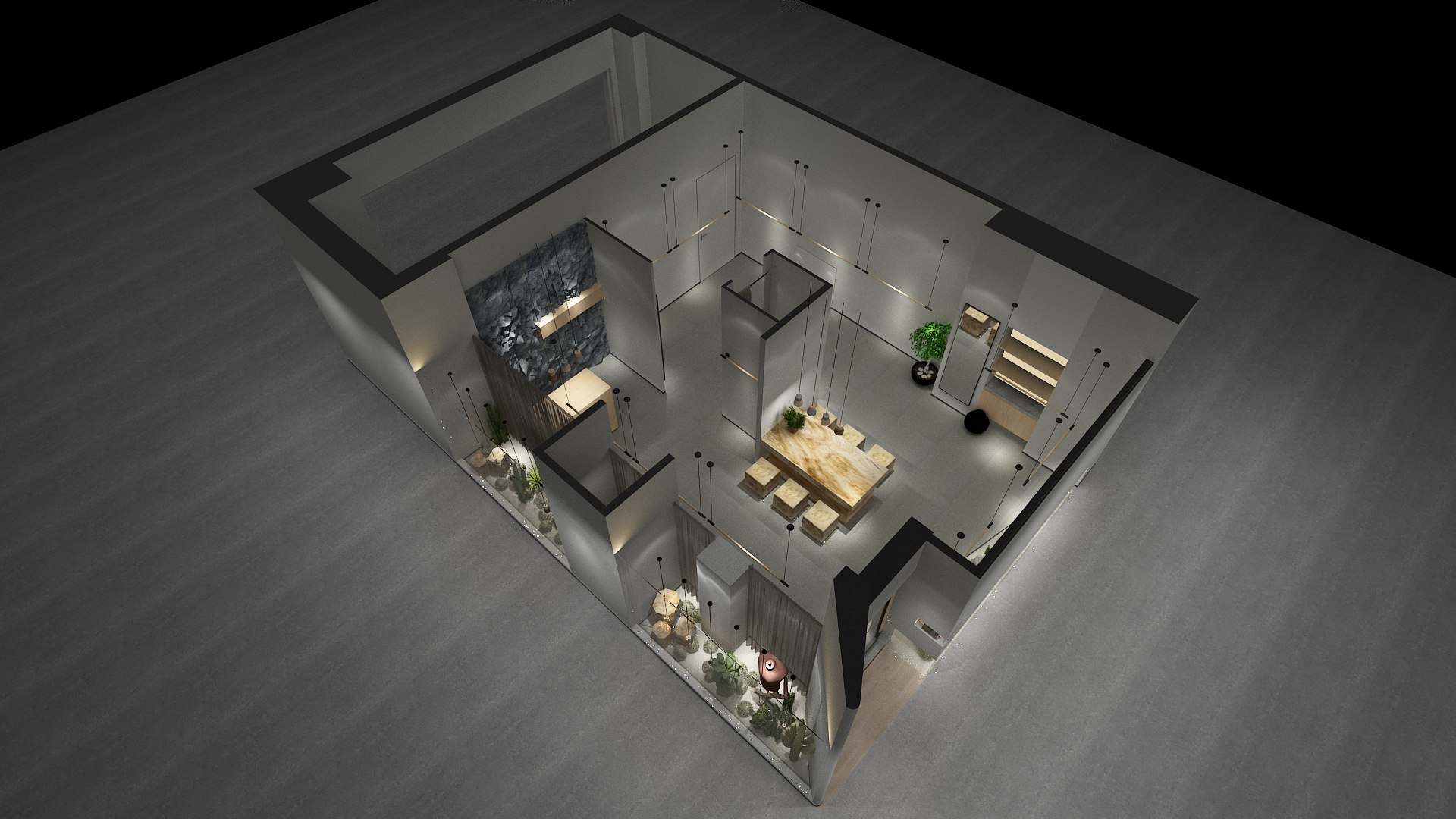 Modern Minimalist Retail Store Exterior Model - TurboSquid 2308621