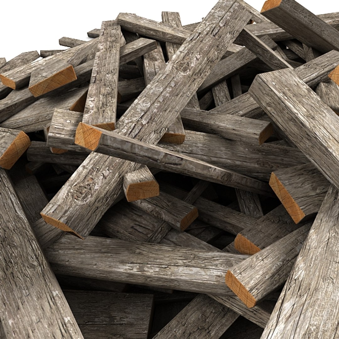 3dsmax Wood Plank Debris