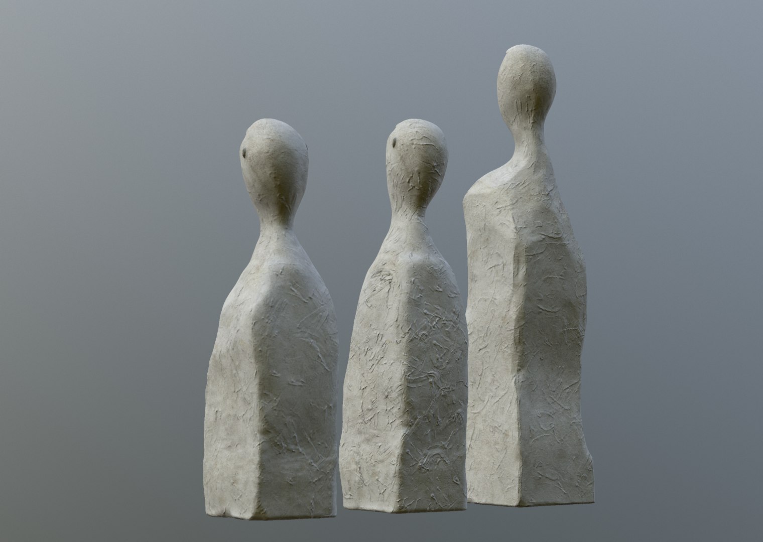 3D Sculpture Human Cement - - TurboSquid 1636220