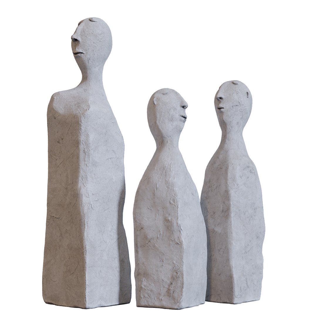 3D Sculpture Human Cement - - TurboSquid 1636220