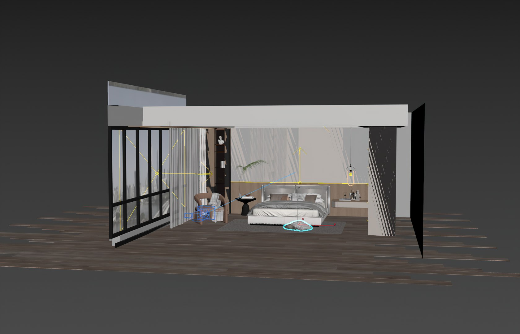 Cozy Bedroom Interior Scene 3D Model - TurboSquid 2302046