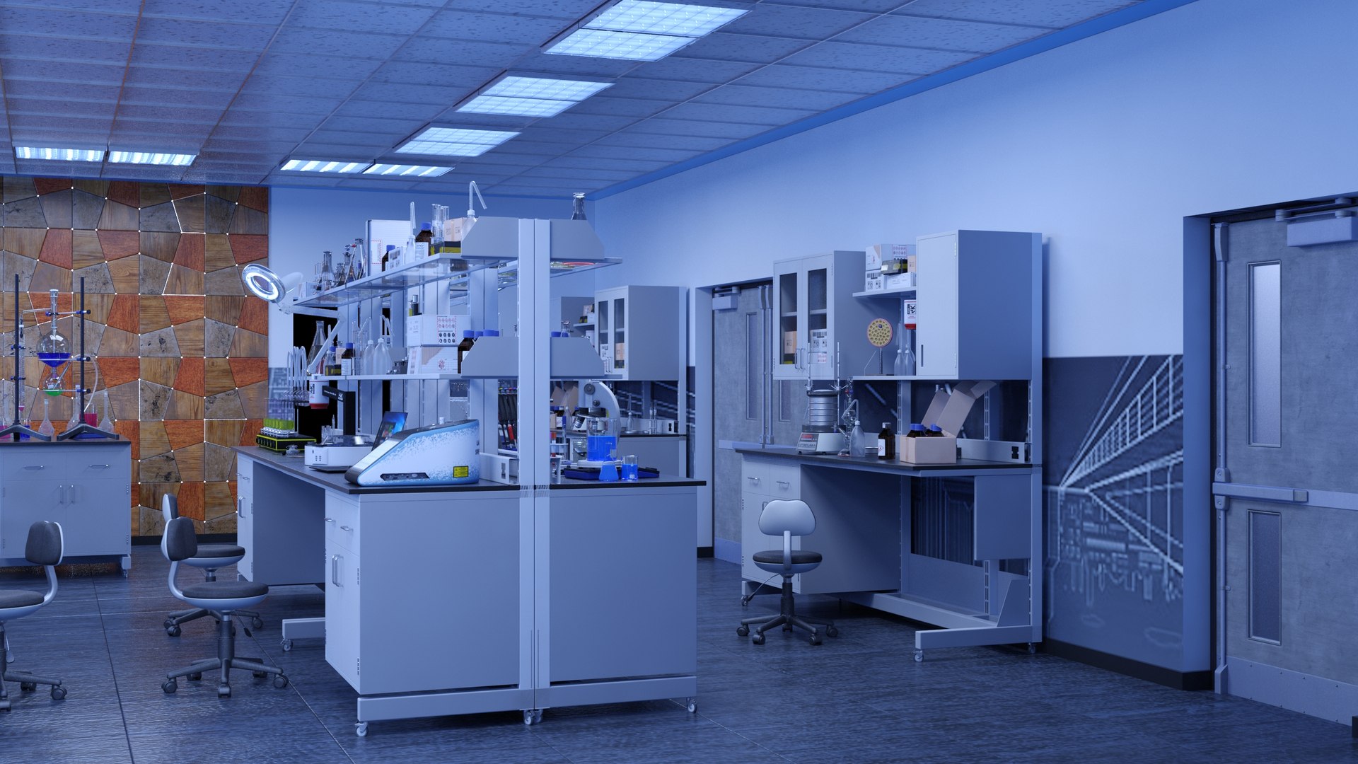 Laboratory 3D - TurboSquid 2280045