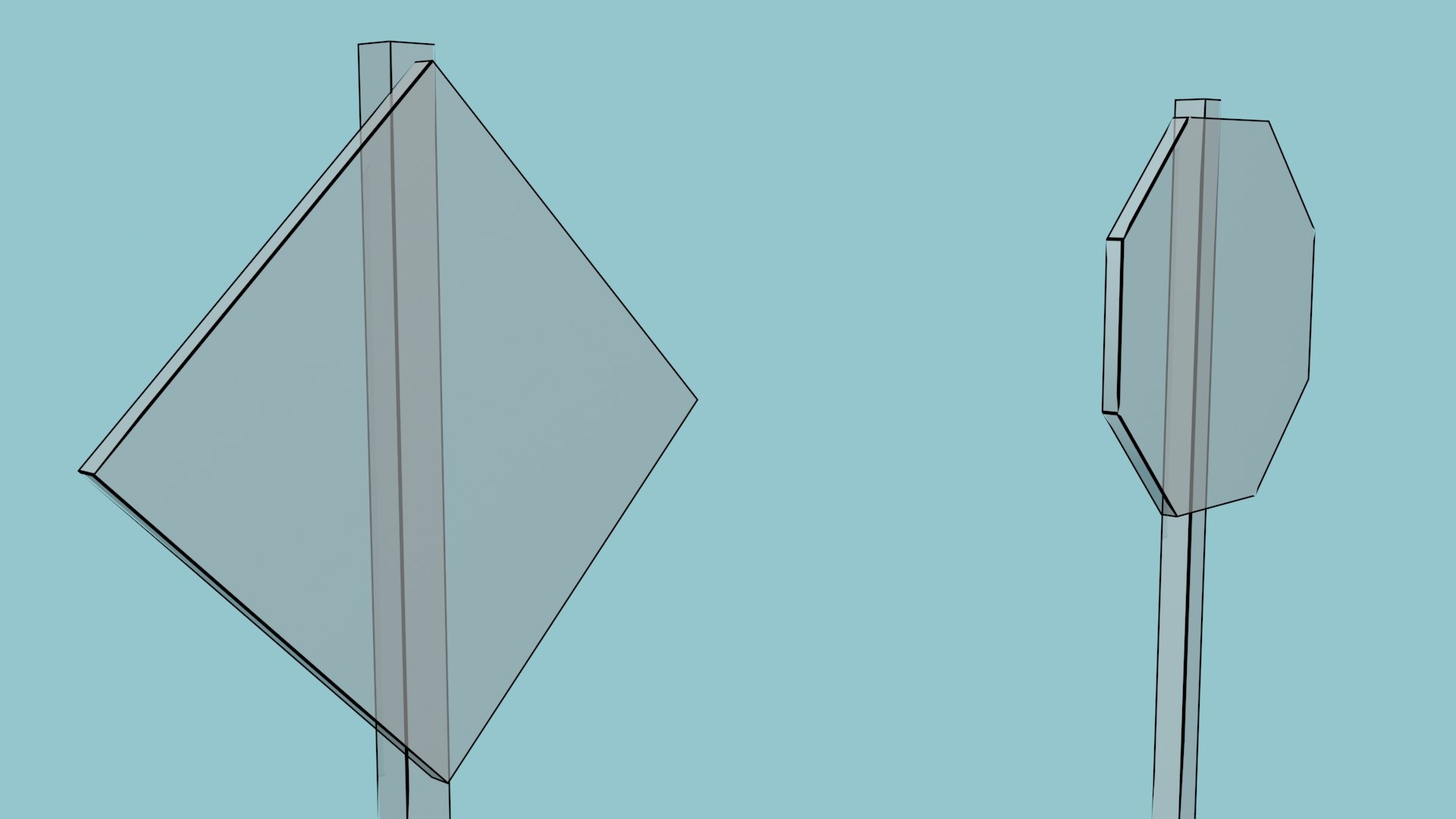 3D Model Low-Poly Street Signs - TurboSquid 1856919