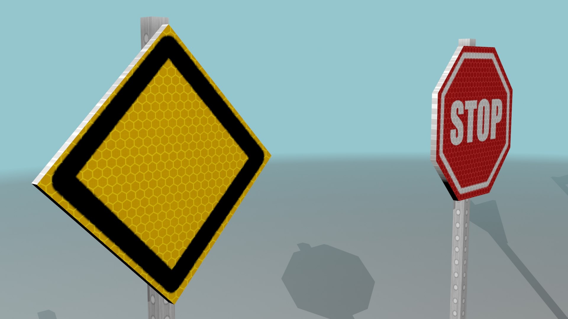 3D Model Low-Poly Street Signs - TurboSquid 1856919