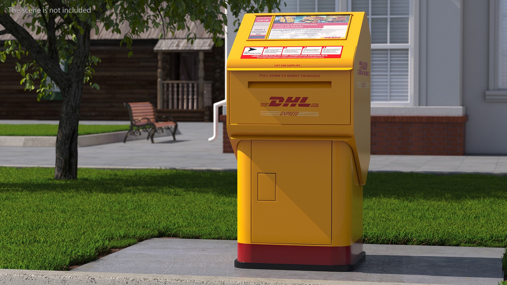 DHL Express Package Drop Box 3D Model - TurboSquid 2079613