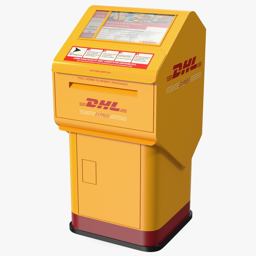 DHL Express Package Drop Box 3D model - TurboSquid 2079613