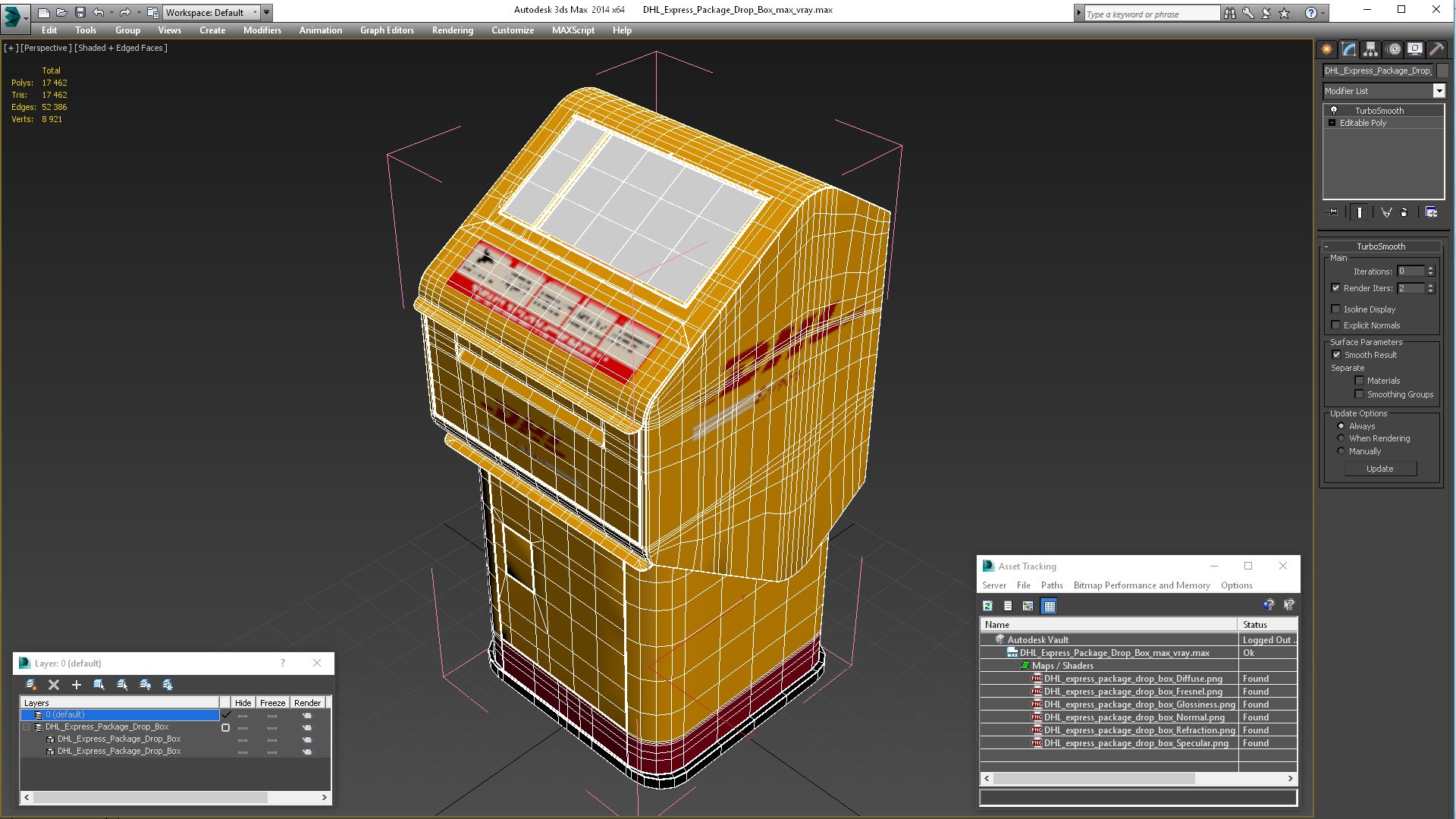 DHL Express Package Drop Box 3D Model - TurboSquid 2079613