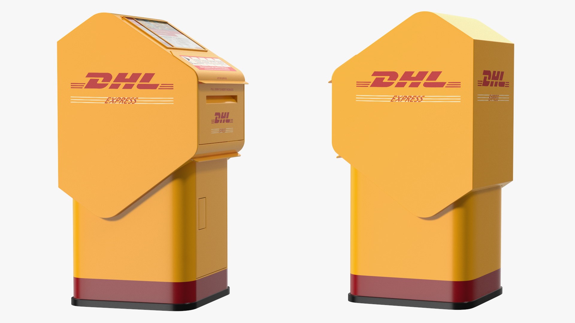 DHL Express Package Drop Box 3D Model - TurboSquid 2079613
