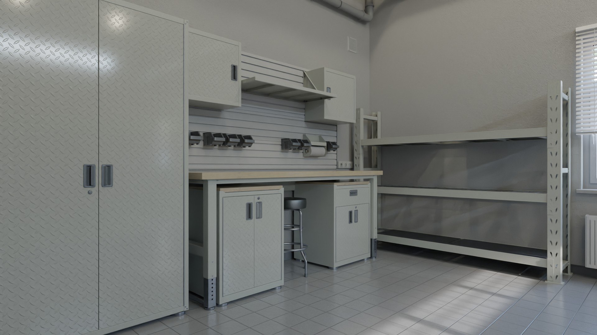 Big Home Garage Interior Blender 3D Model - TurboSquid 2157888