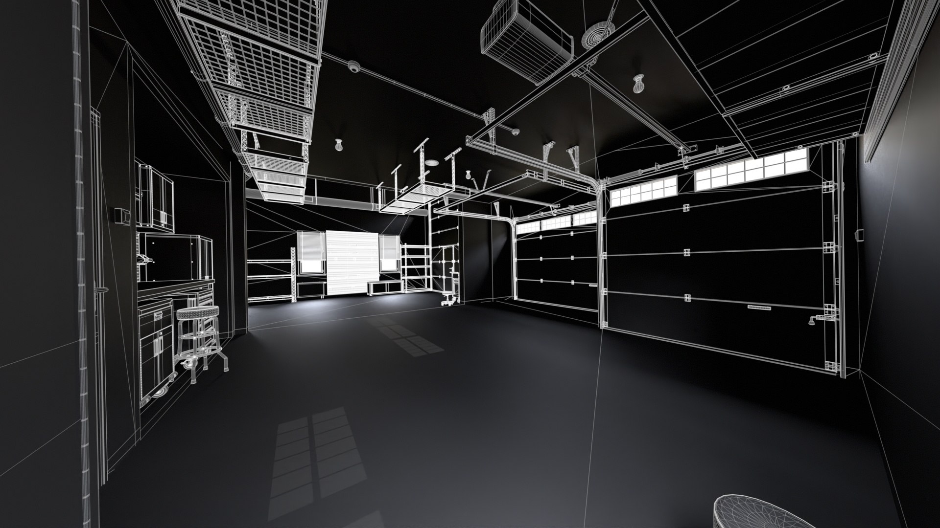 Big Home Garage Interior Blender 3D Model - TurboSquid 2157888