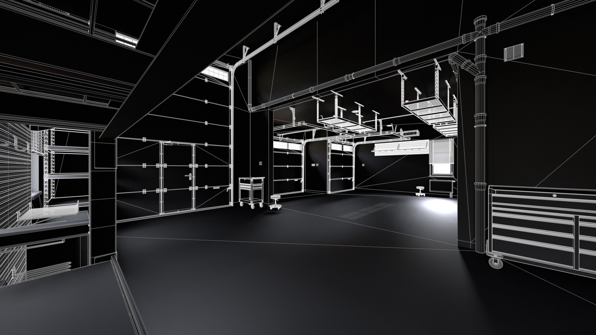 Big Home Garage Interior Blender 3D Model - TurboSquid 2157888