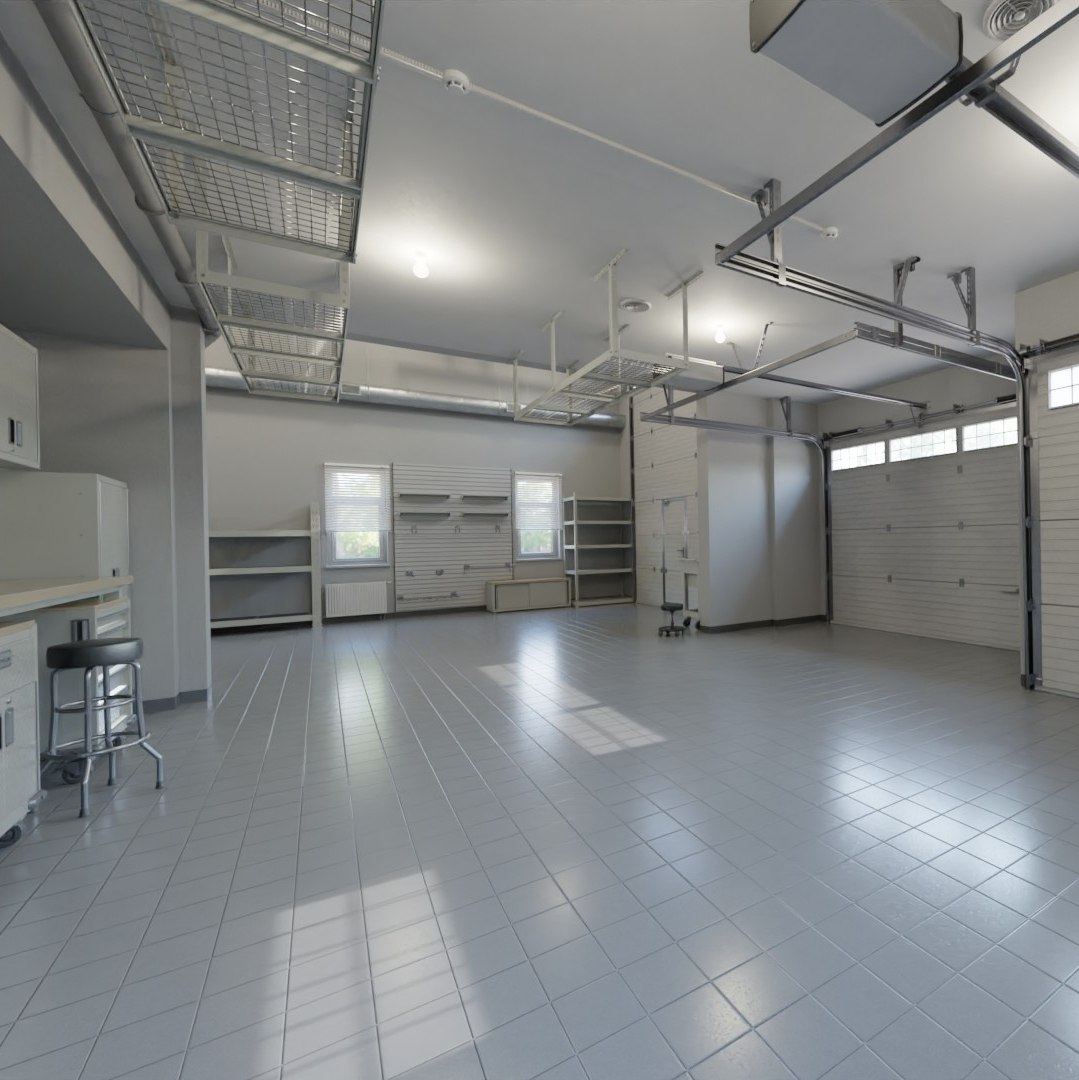 Big Home Garage Interior Blender 3D Model - TurboSquid 2157888