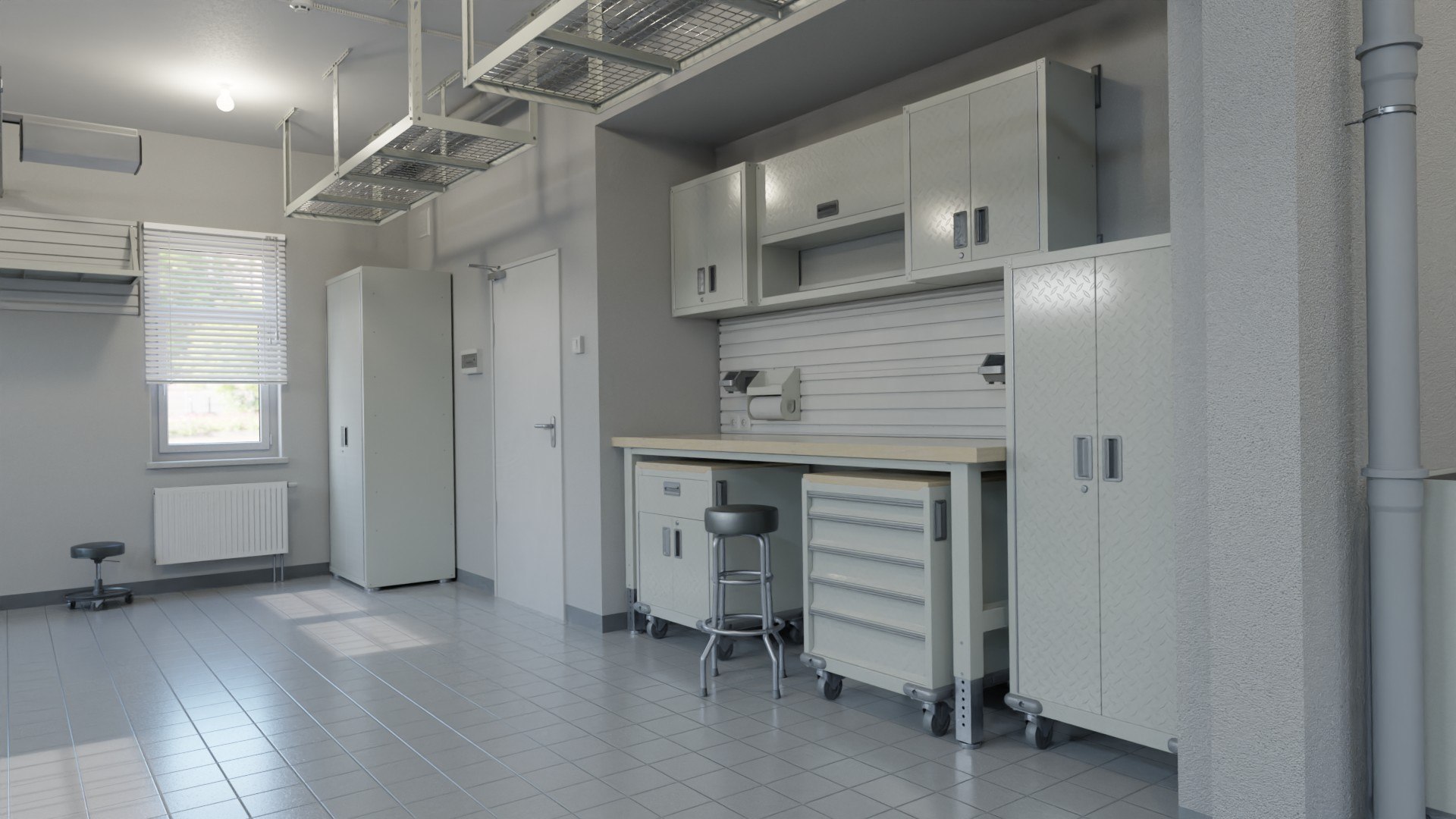 Big Home Garage Interior Blender 3D Model - TurboSquid 2157888