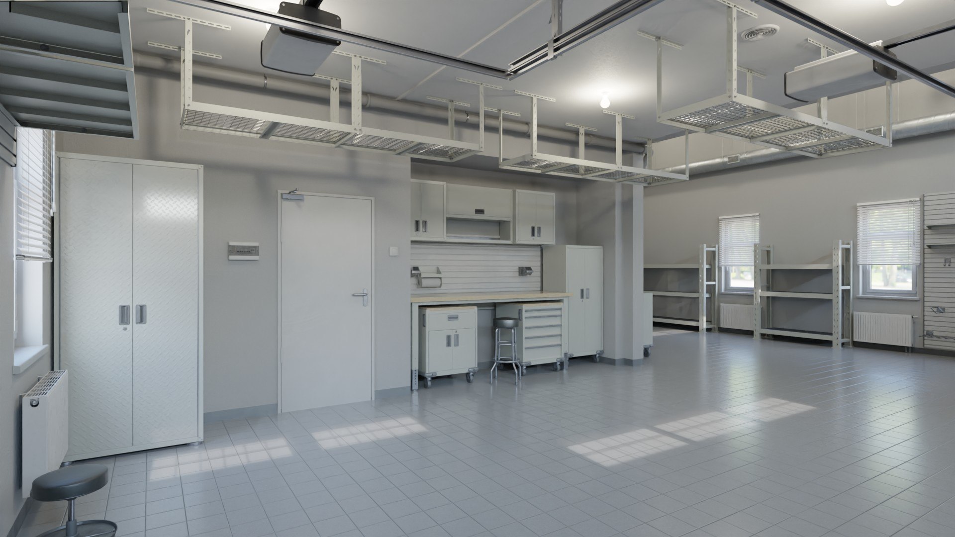 Big Home Garage Interior Blender 3D Model - TurboSquid 2157888