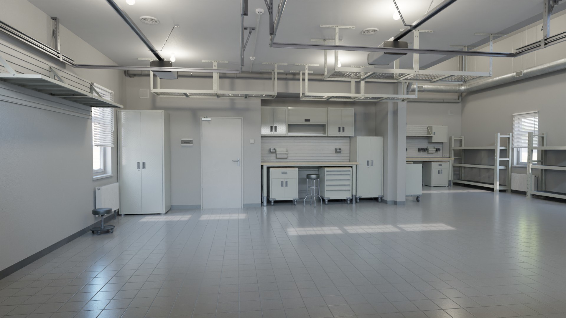 Big Home Garage Interior Blender 3D Model - TurboSquid 2157888