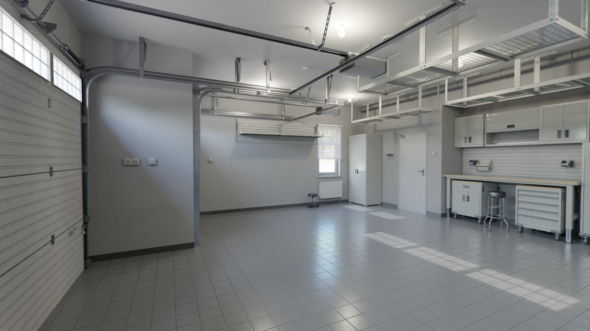 Big Home Garage Interior Blender 3D Model - TurboSquid 2157888