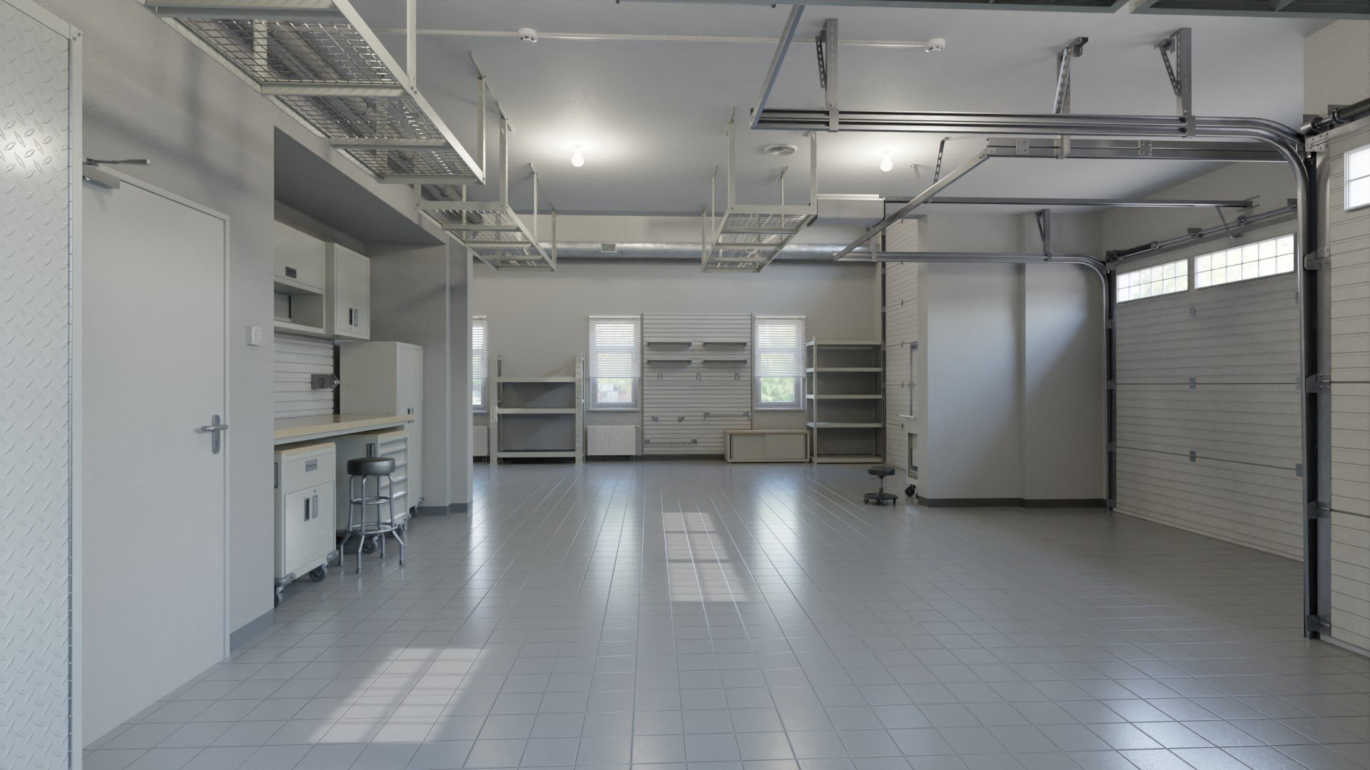 Big Home Garage Interior Blender 3D Model - TurboSquid 2157888