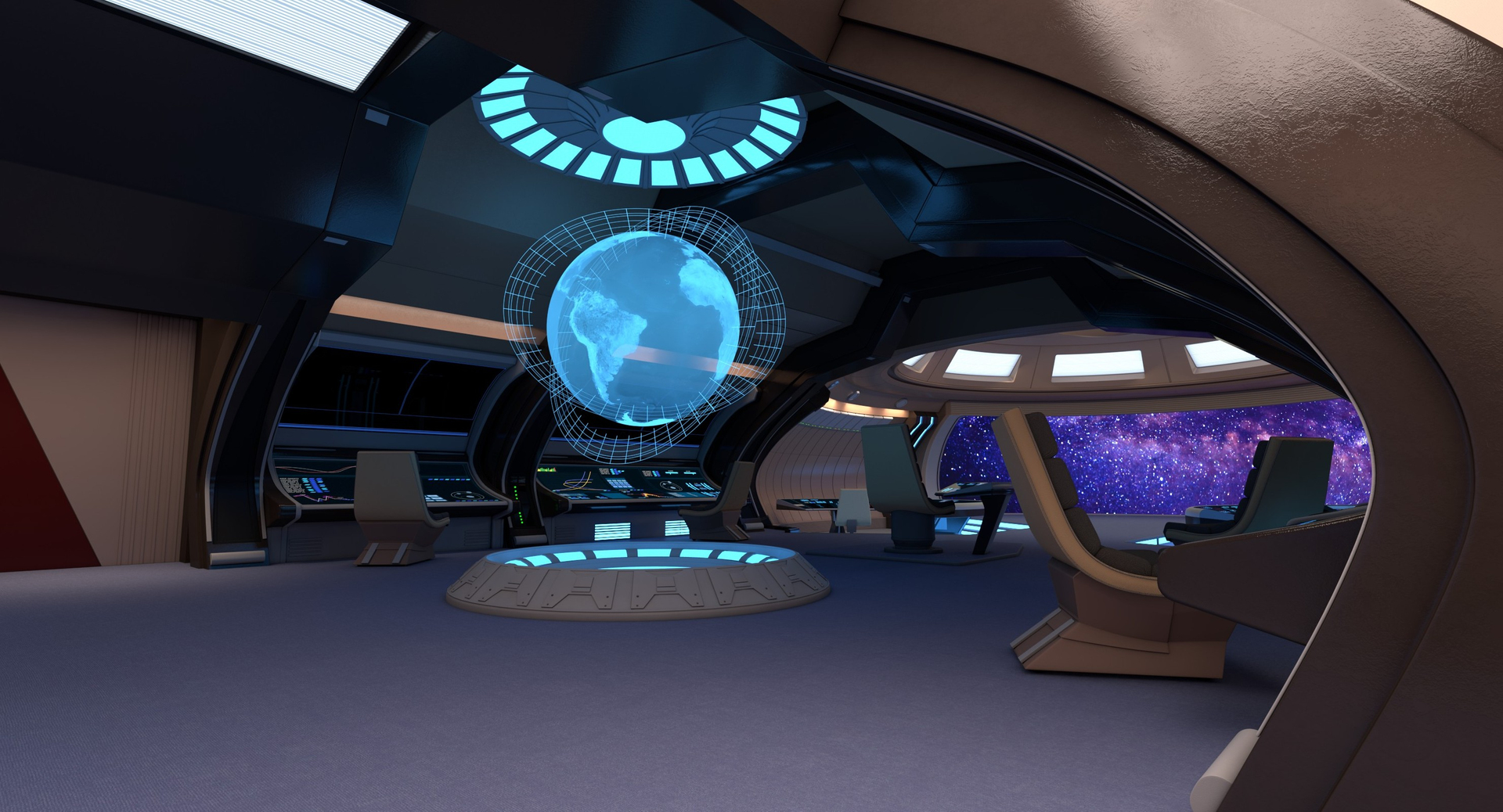 Modello 3D Spaceship Bridge - TurboSquid 1280899