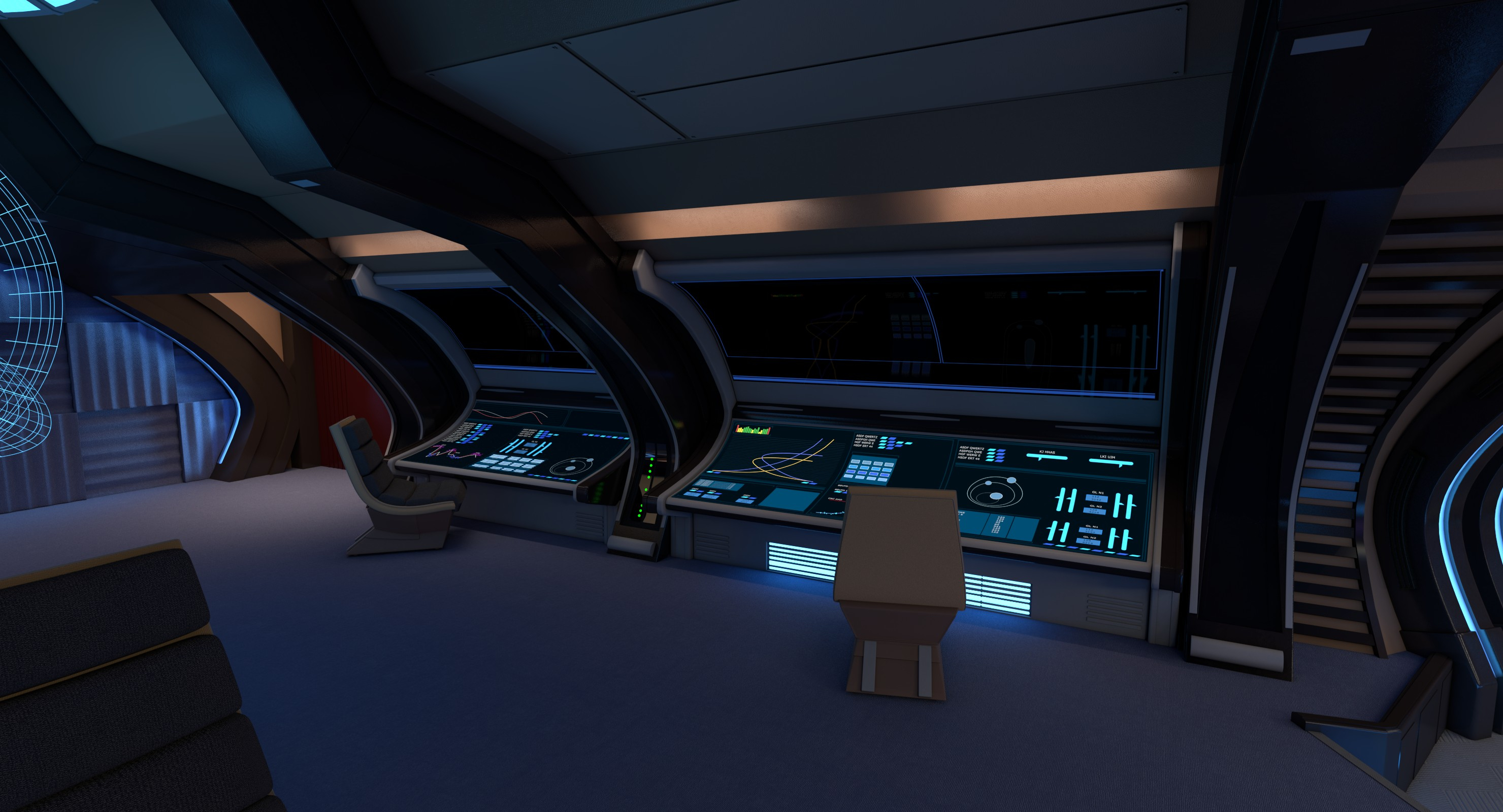 Modello 3D Spaceship Bridge - TurboSquid 1280899