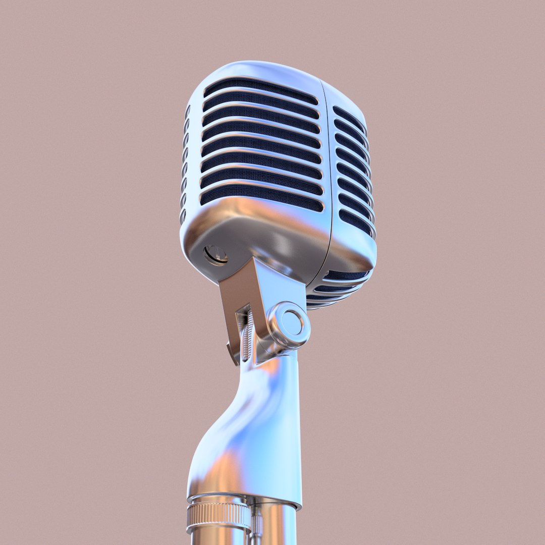 Shure Brother 55s Microphone 3d Model