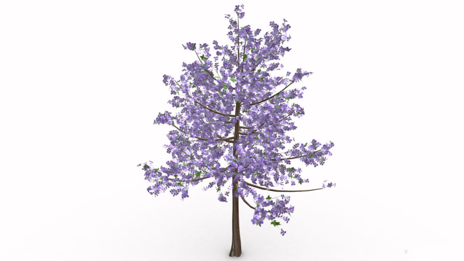Tree Purple Color Flower 3D Model - TurboSquid 2241234