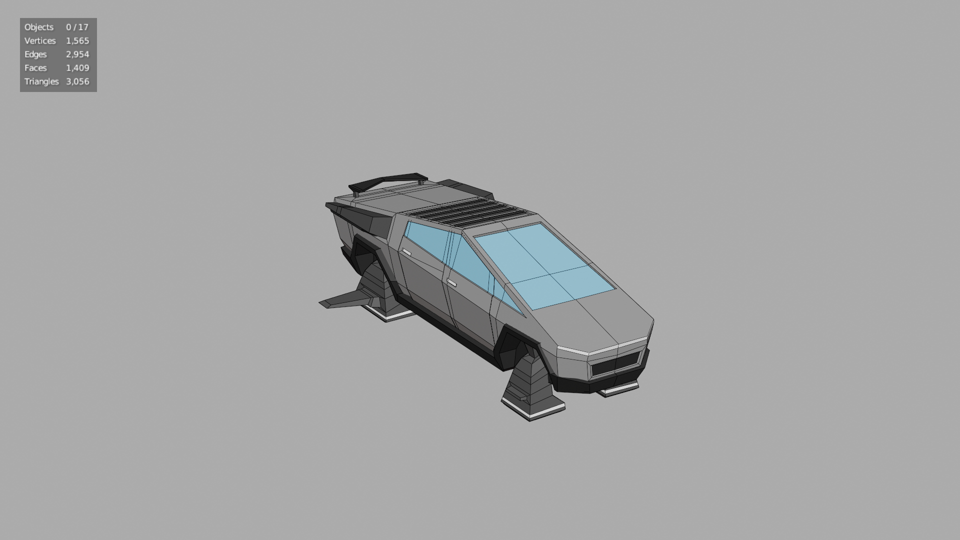 3D Low Poly Futuristic Flying Car model - TurboSquid 1915809