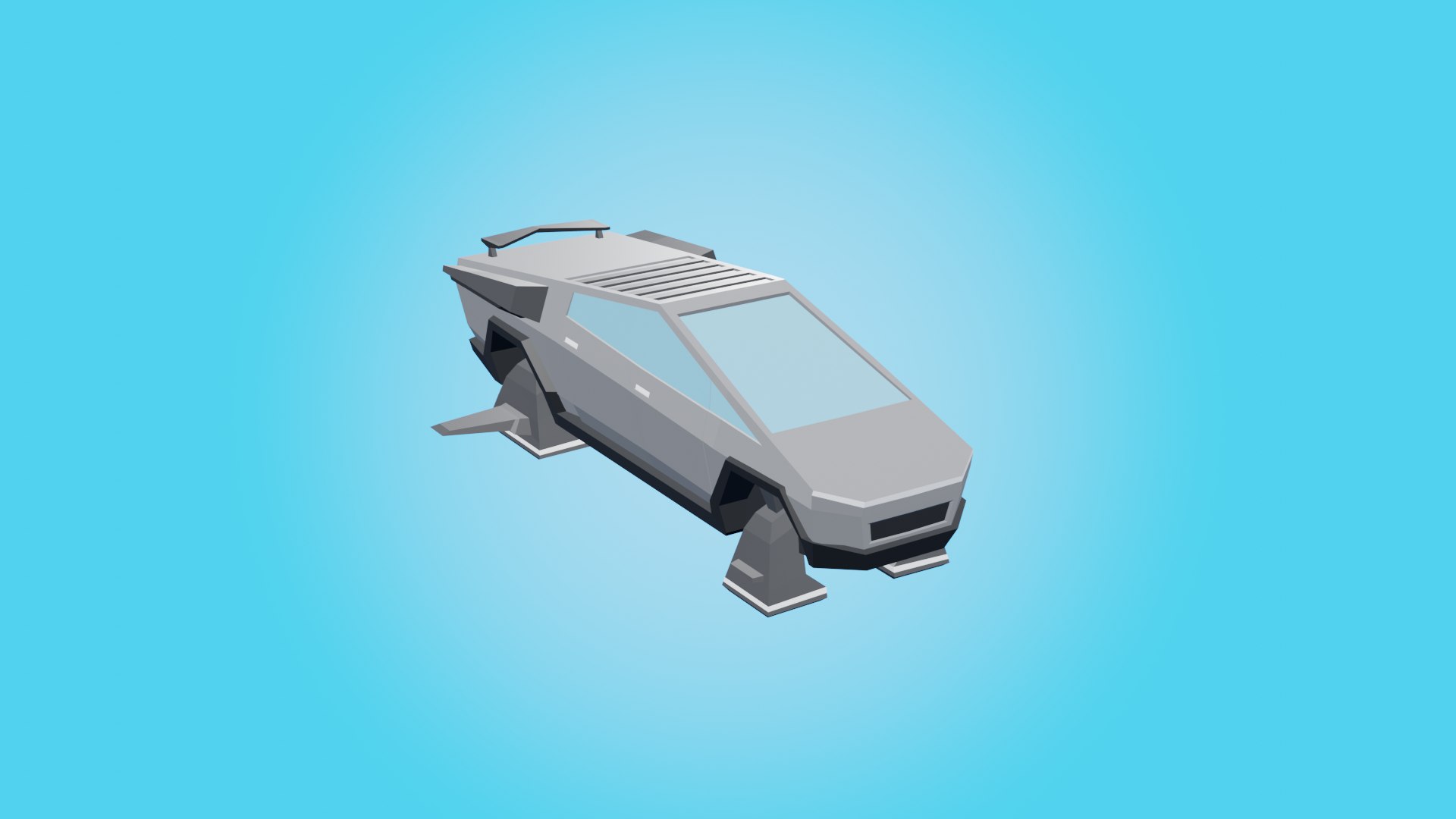 3D Low Poly Futuristic Flying Car Model - TurboSquid 1915809