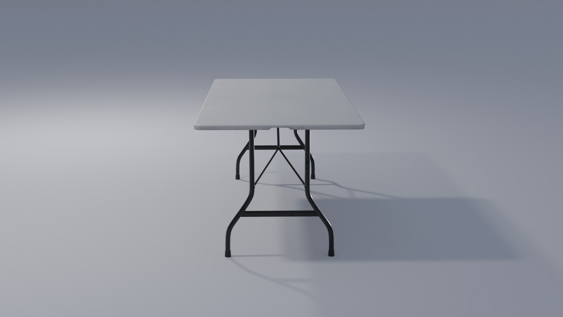 3D Folding Table Set With 4K Textures Low-poly 3D Model Model ...