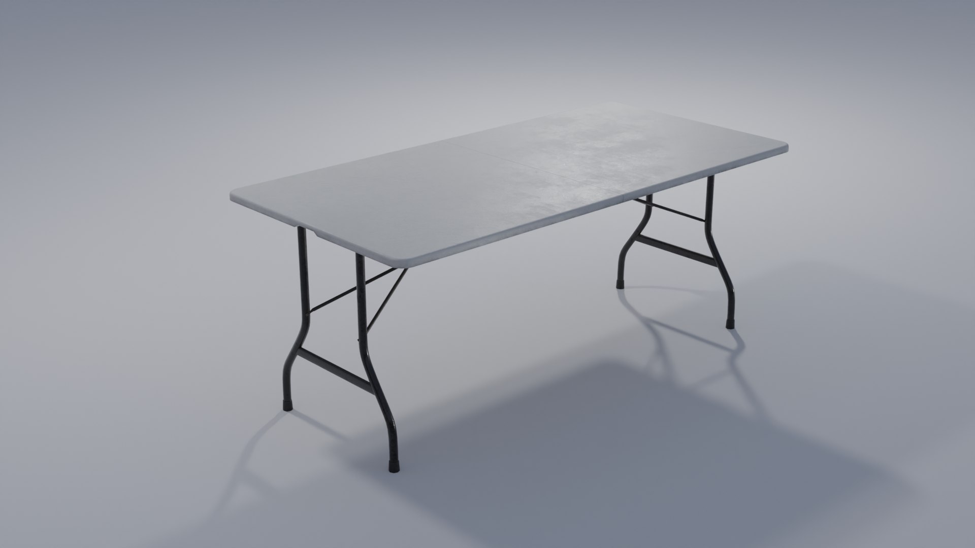 3D Folding Table Set With 4K Textures Low-poly 3D Model Model ...