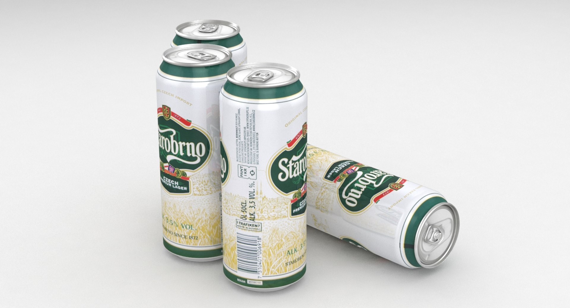 3D Beer Starobrno Model - TurboSquid 1172123