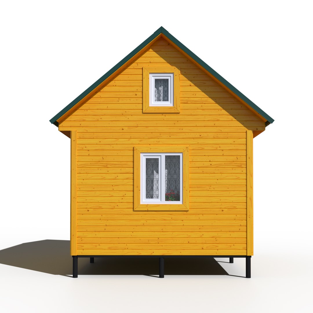 3d Wooden Frame House Model